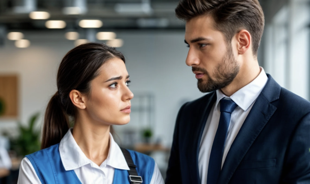 The cleaning lady recognized her old school friend as the new company ...